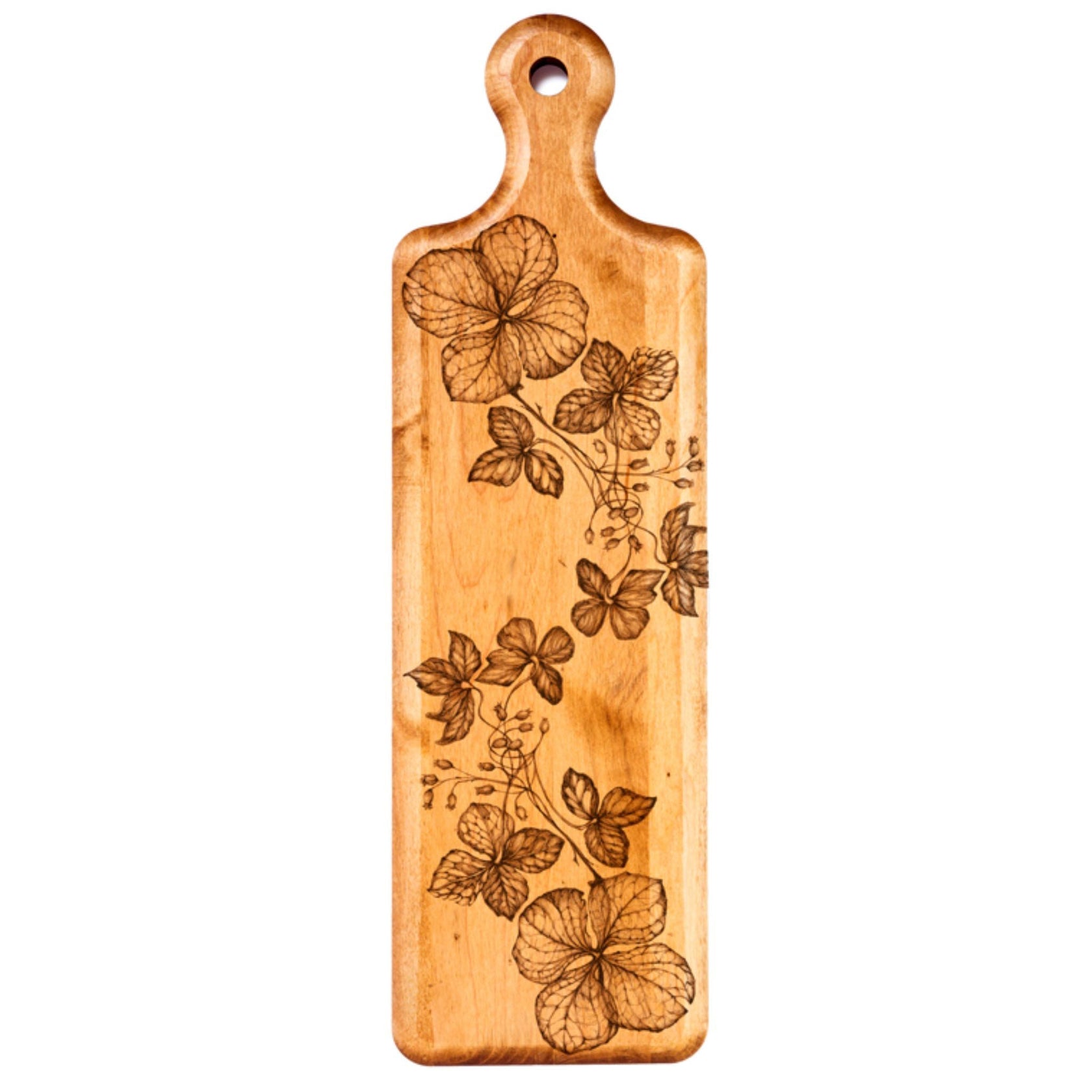 Laura Zindel Artisan Maple Plank Serving Board-Wild Hydrangea | JK Adams