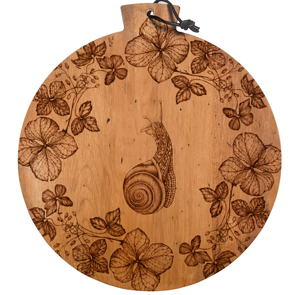 Laura Zindel Artisan Round Serving Board-Snail| JK Adams