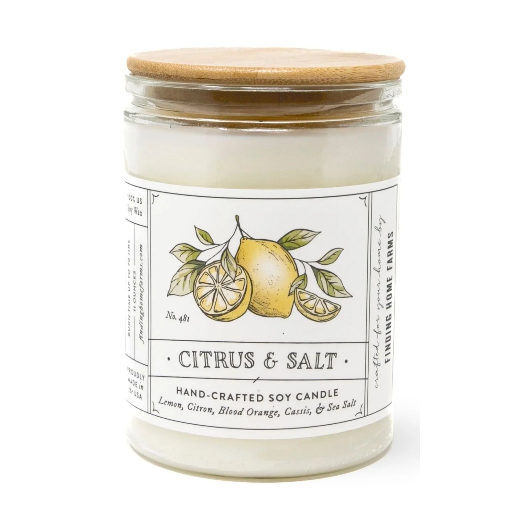 Large Citrus & Salt Soy Candle | JK Adams